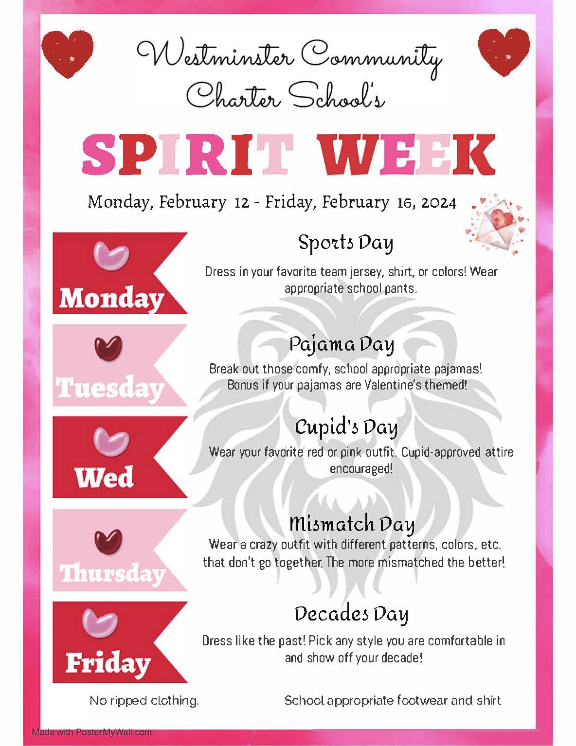 Spirit Week - Westminster Community Charter School